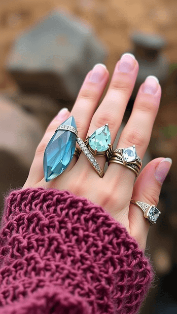 Boho Crystal Rings – urbanboholife.com