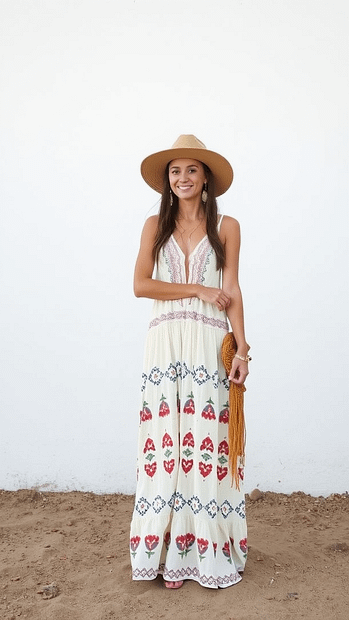 Boho Wedding Guest Outfit Bohemian Maxi Dresses – urbanboholife.com